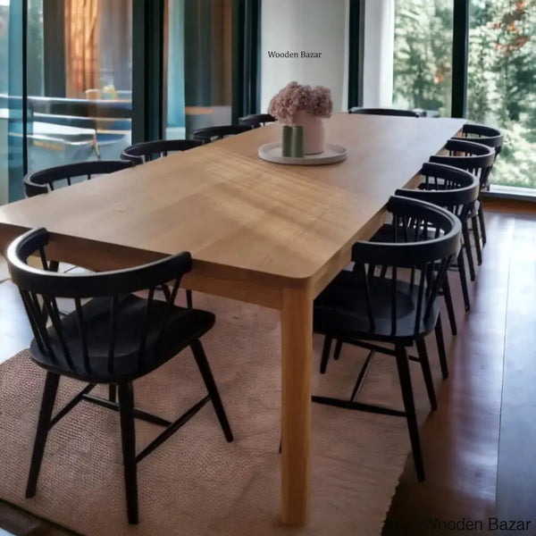 Solid wood 10 seater dining table store