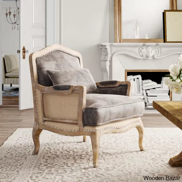 Moran 29 Wide Club Chair Wooden Bazar